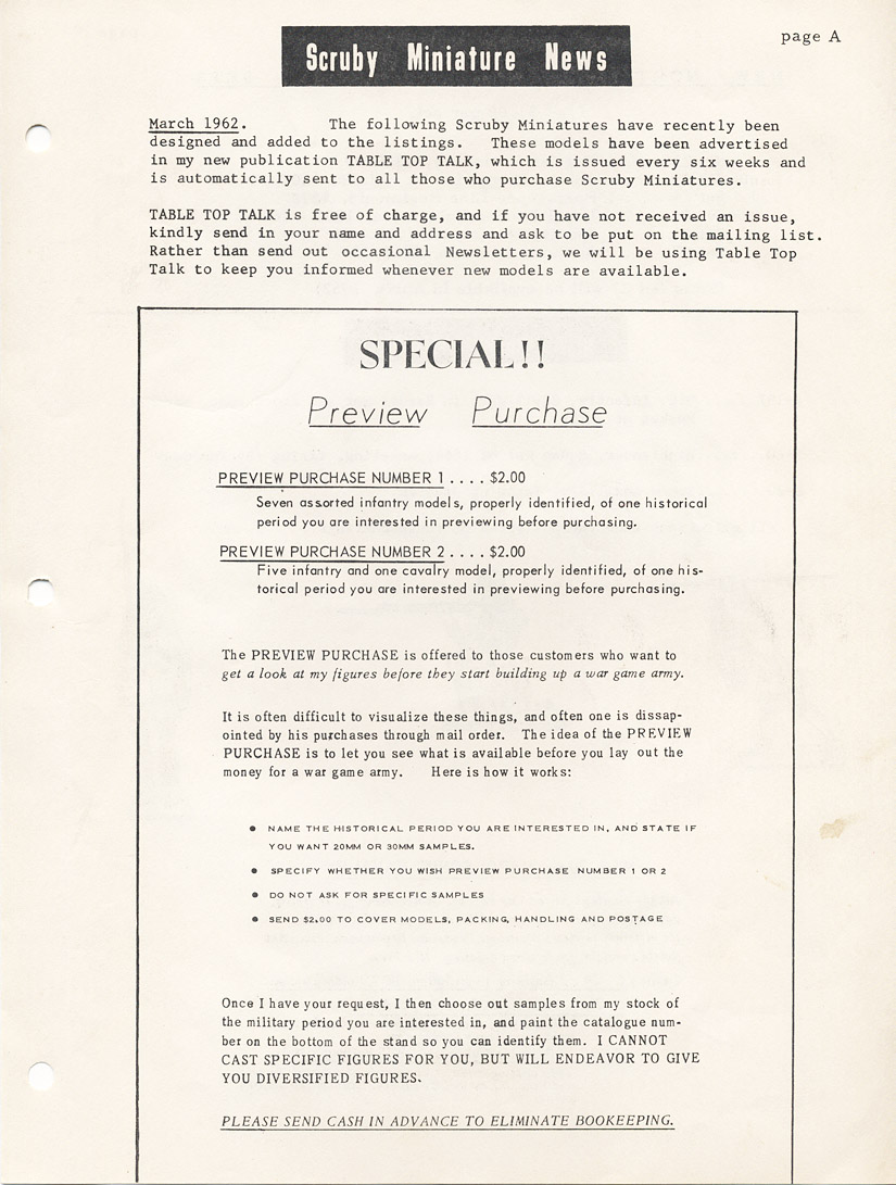 Flashcove's cay: Jack Scruby catalog 1962