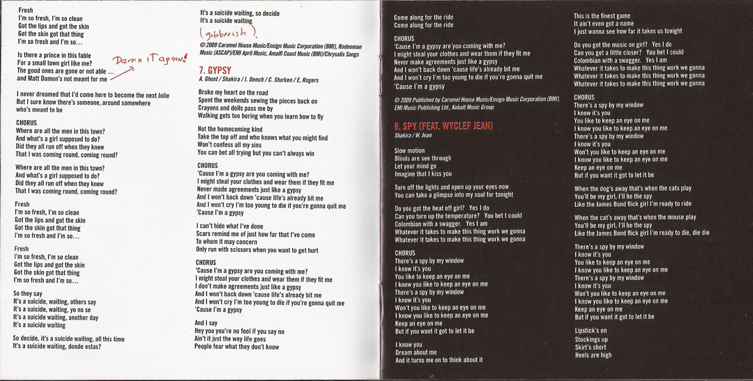 Encarte: Shakira - She Wolf (Deluxe Edition) - Encartes Pop