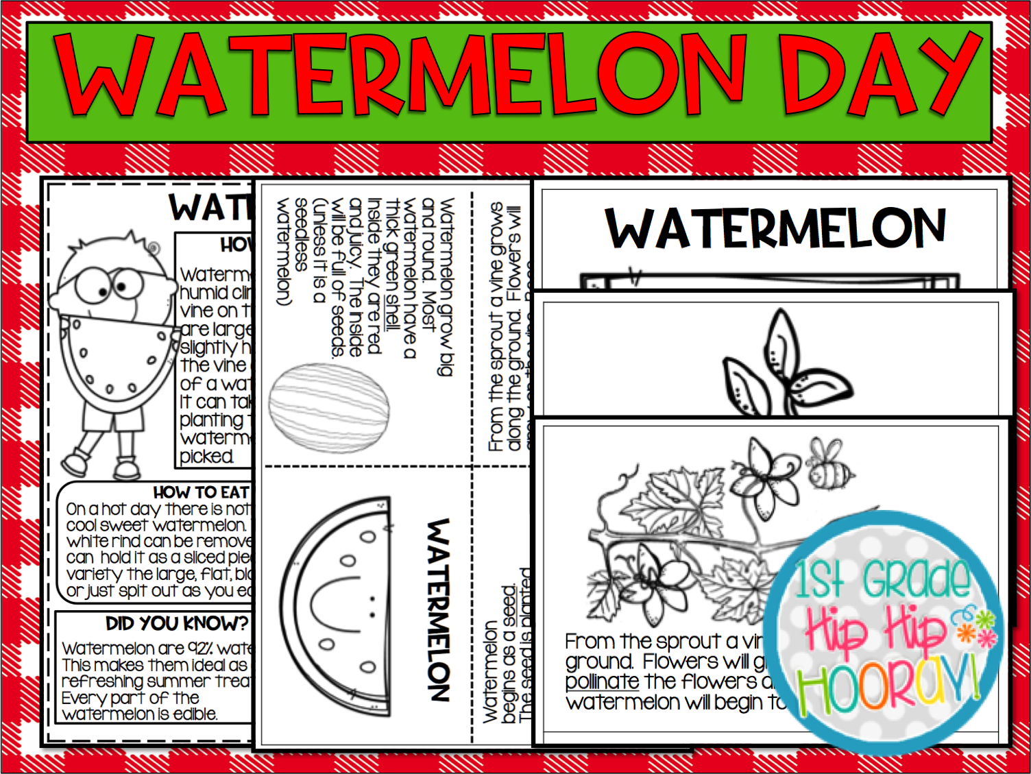 1st Grade Hip Hip Hooray!: Watermelon Day...Perfect for End of the Year ...
