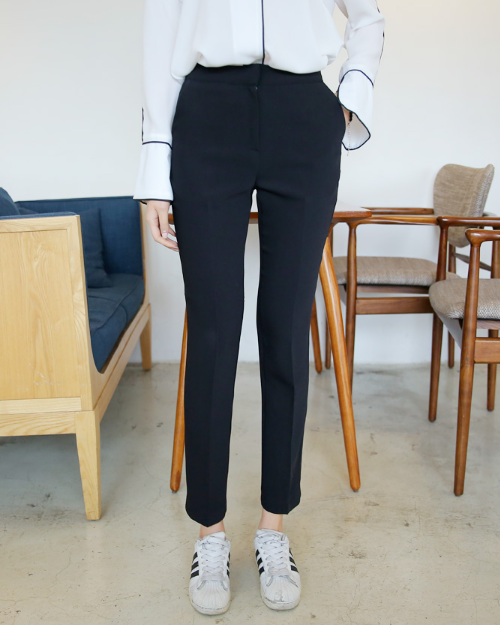 [Envylook] Cropped Slim Slacks | KSTYLICK - Latest Korean Fashion | K ...