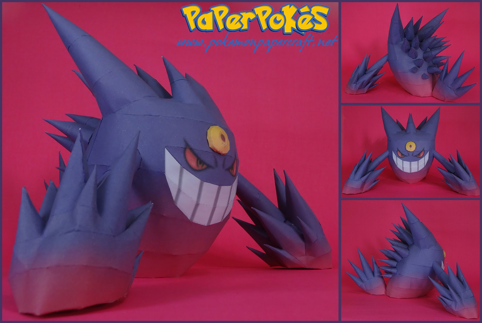 Pokemon : Mega Gengar Papercraft | Paperized Crafts