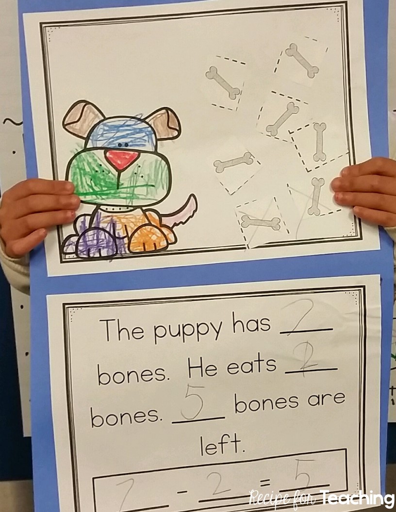 Dog Bone Subtraction Story Problem - Recipe for Teaching