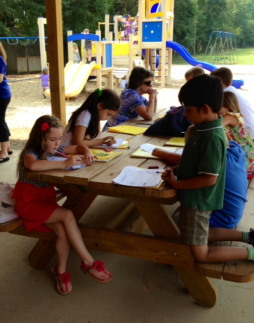 Grace Christian Academy: 1st Graders Enjoy Playground and Outdoor Classroom