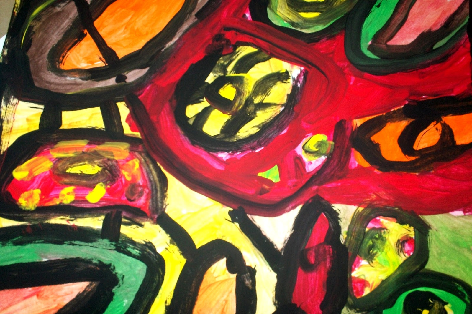 Art With Mr. E: EVEN MORE Fall "ish" Abstract Expressionist Paintings ...