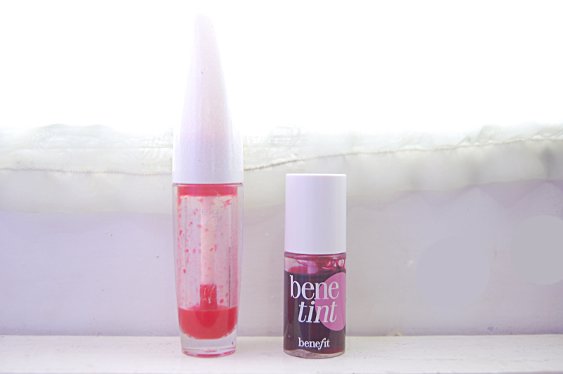 Beauty Darla: Review : Benefit Benetint Mini Vs Faceshop Lip Tint (Red)