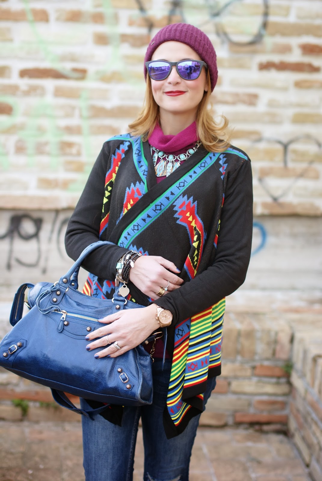 Colorful aztec street style | Fashion and Cookies - fashion and beauty blog
