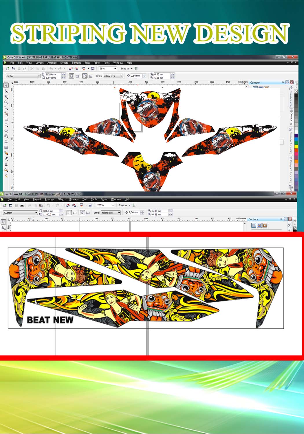 DESIGN STRIPING MOTOR BEAT