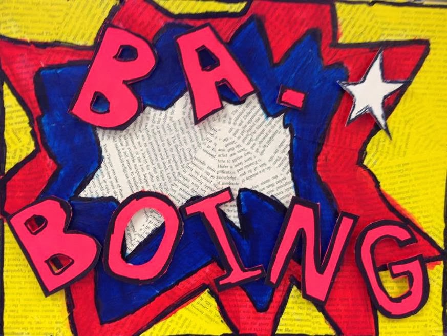 In the Art room with Mrs. Fuechslin: Onomatopoeia Pop Art