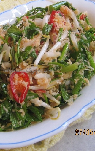 My Kuali: Kerabu tauge n daun selom