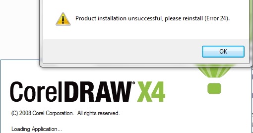 Cara Mengatasi Error 24 Pada CorelDRAW Graphics Suite X4 | Si Tukang Ngulik