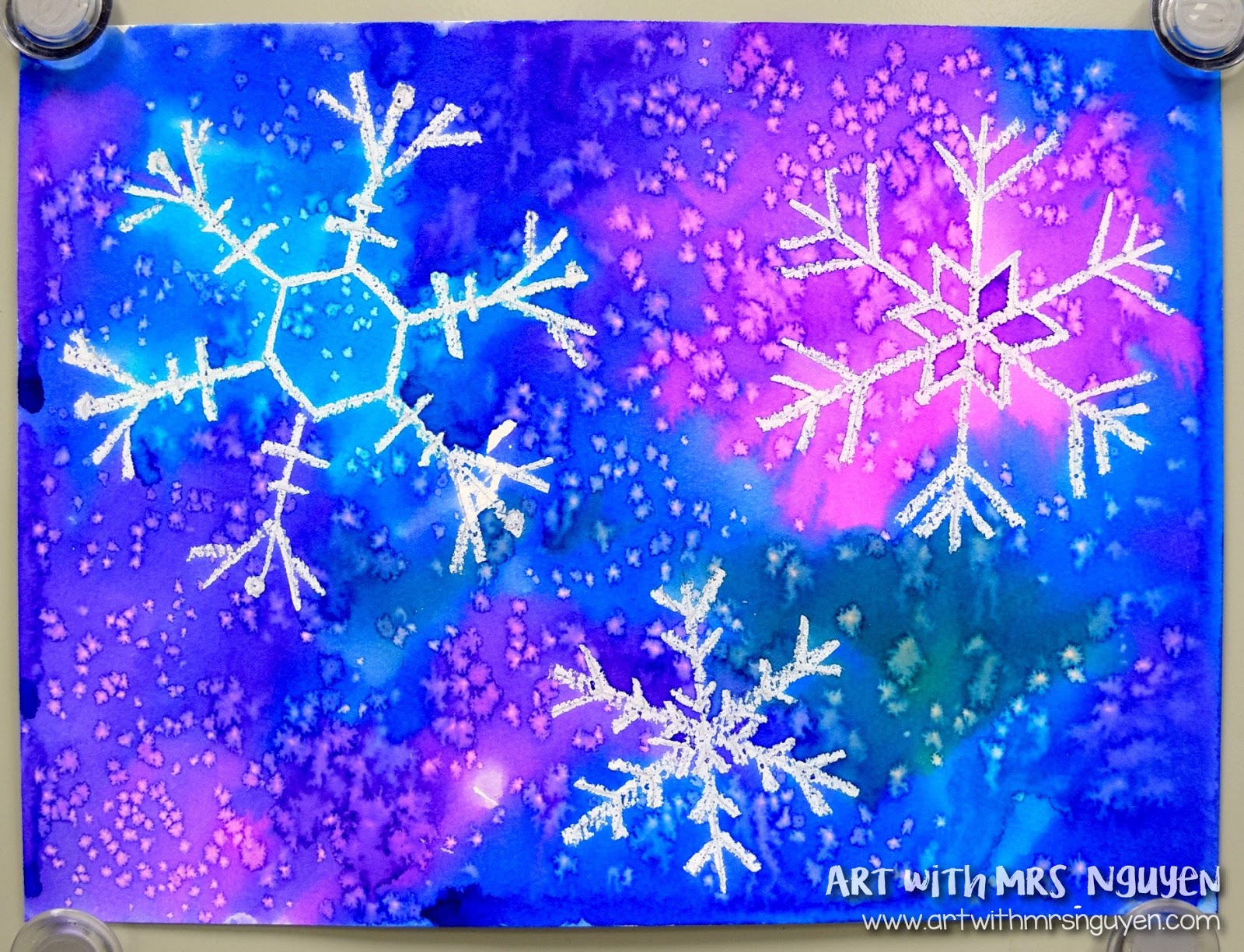 Watercolor Snowflakes 2.0 (3rd) | Art with Mrs. Nguyen