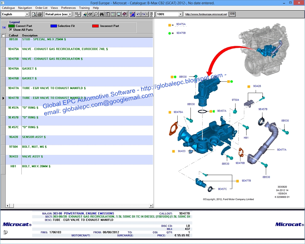 GLOBAL EPC AUTOMOTIVE SOFTWARE: FORD MICROCAT EUROPE EPC PARTS ...