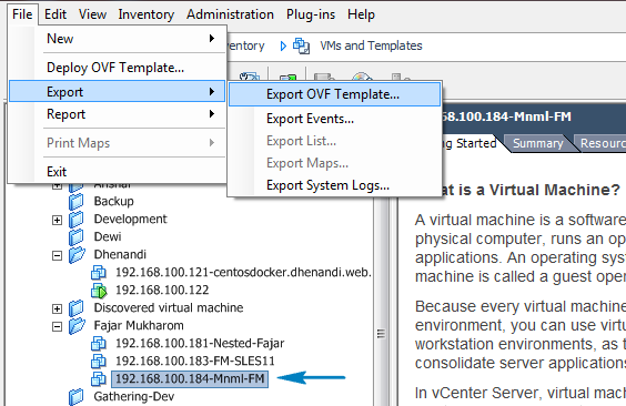 Export Import Virtual Machine pada VMWare vSphere - Fajar Blog Export Import Virtual Machine pada VMWare vSphere - Fajar Blog