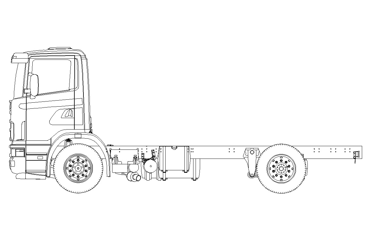 autocad blocos: scania 4x2
