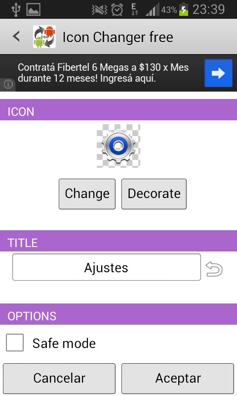 Unlock3d: Modificar los iconos de android facilmente con Icon Changer free