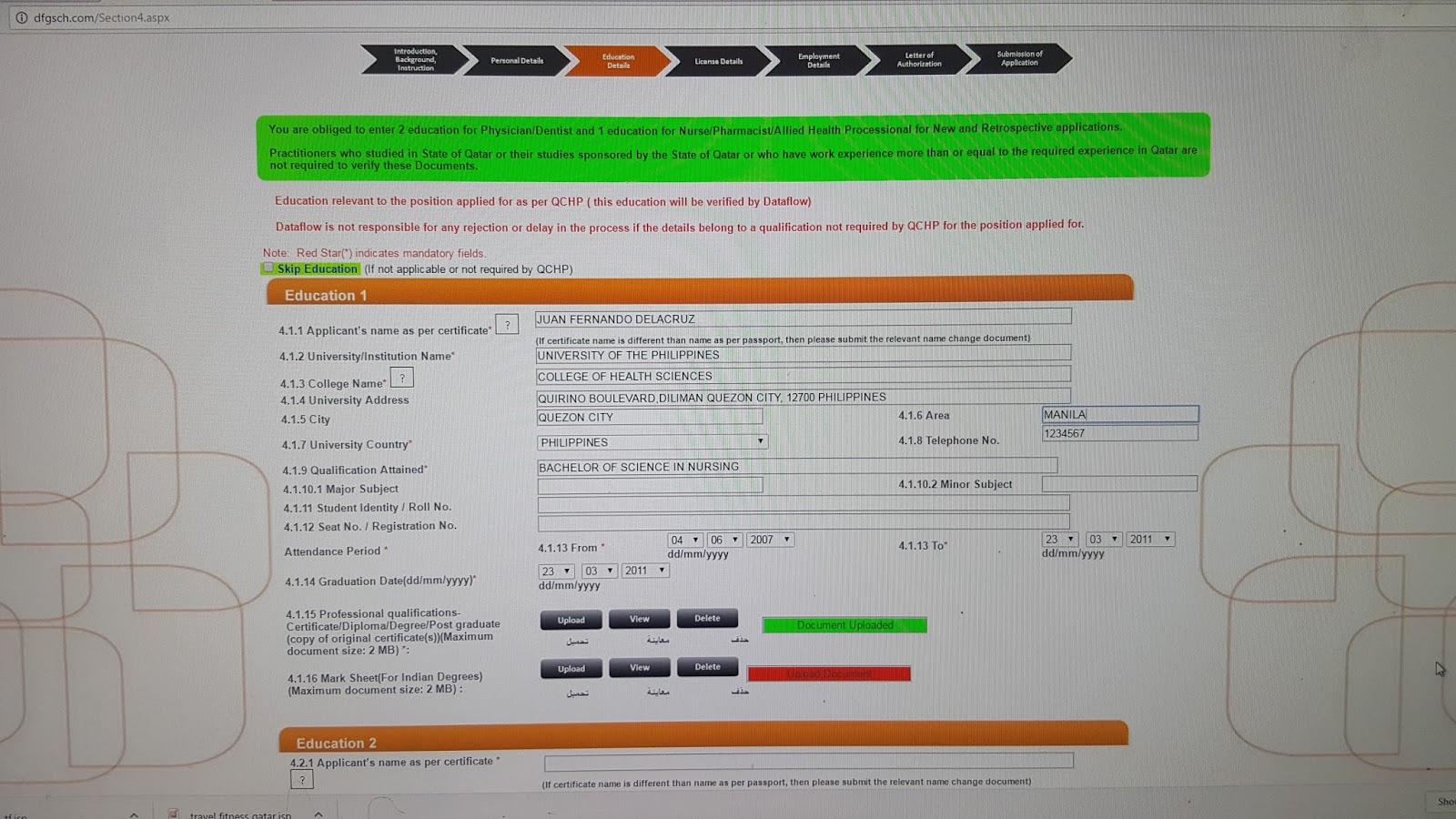 Step by Step Procedure on Dataflow Application for Qatar