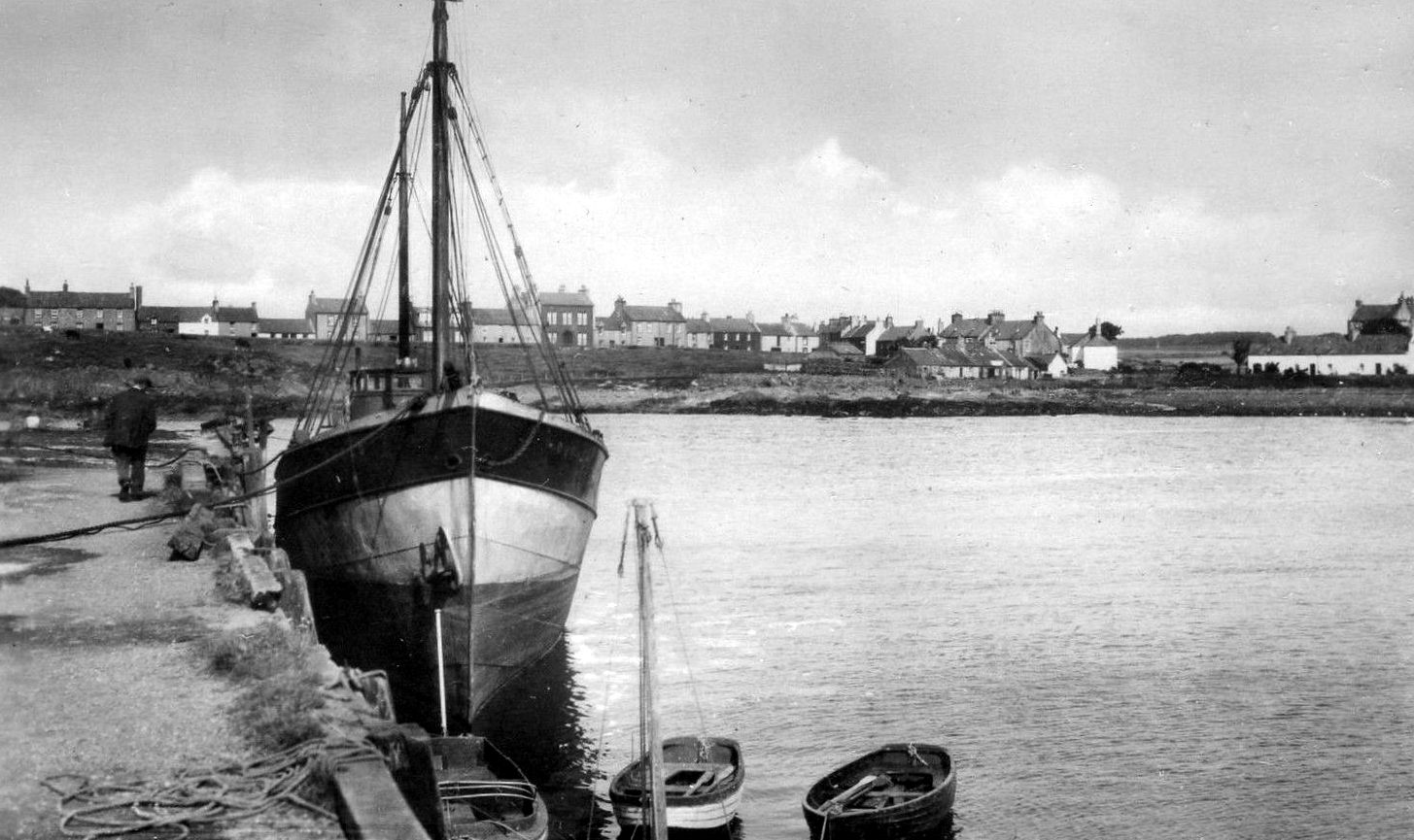 Tour Scotland: Old Photograph Fishing Boats Isle of Whithorn Scotland