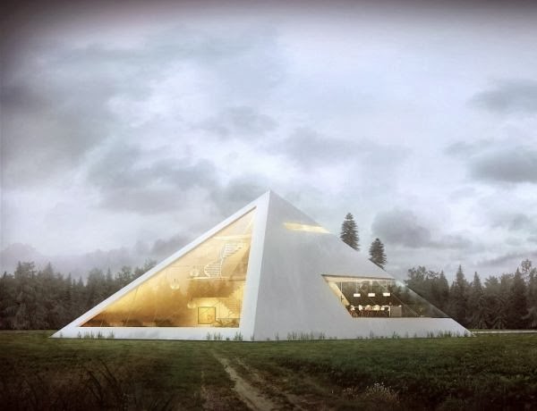 Kansas Eye-Catching Concept House Shaped Like A Pyramid | Furniture ...