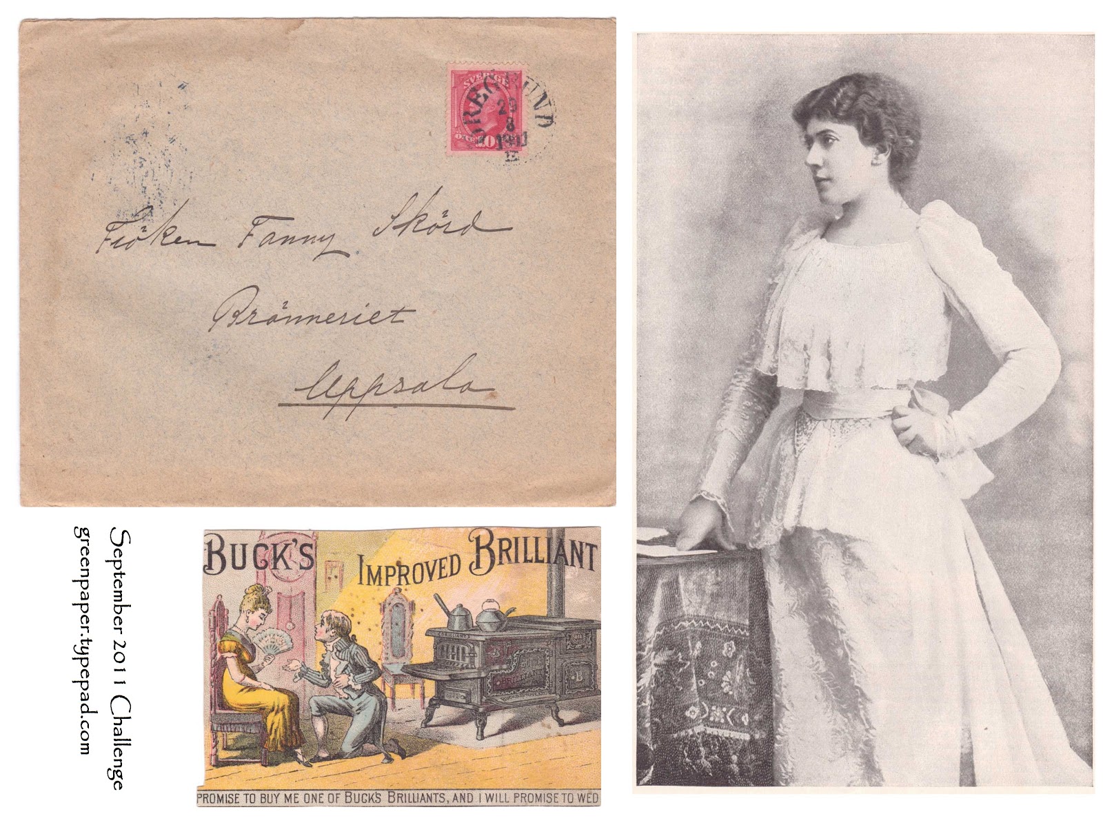 Green Paper September Collage Challenge