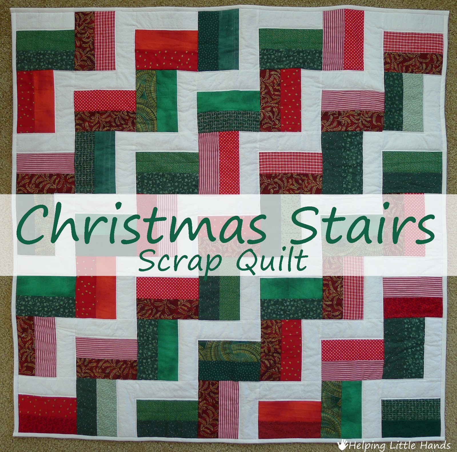 Pieces by Polly: Christmas Stairs Scrap Quilt
