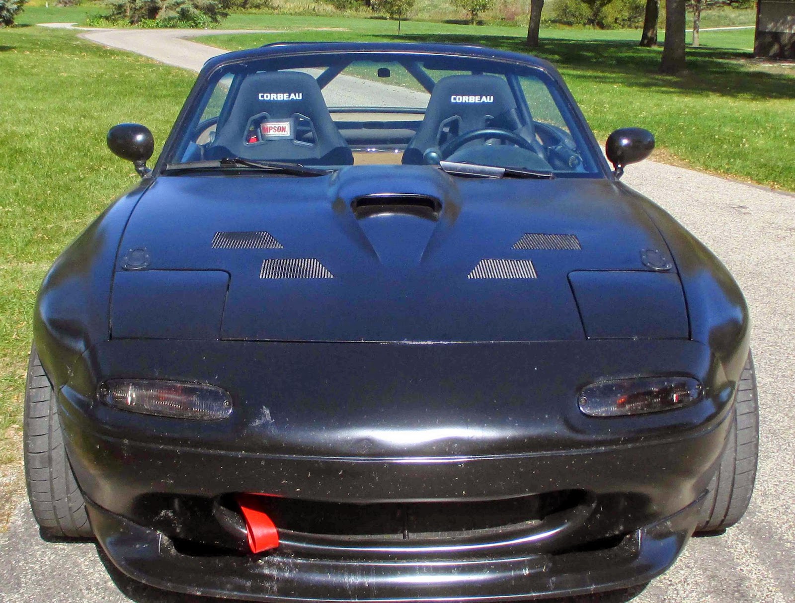 Jim and Jenna build diary, Miata LS1 Conversion: The Miata Hood Scoop ...