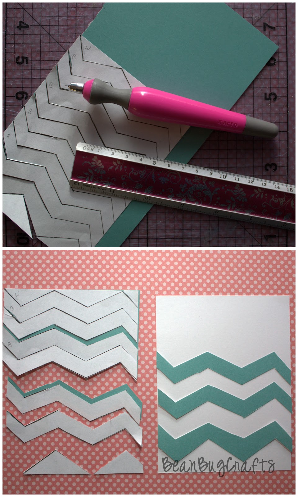 BeanBugCrafts: Chevron Card Tutorial