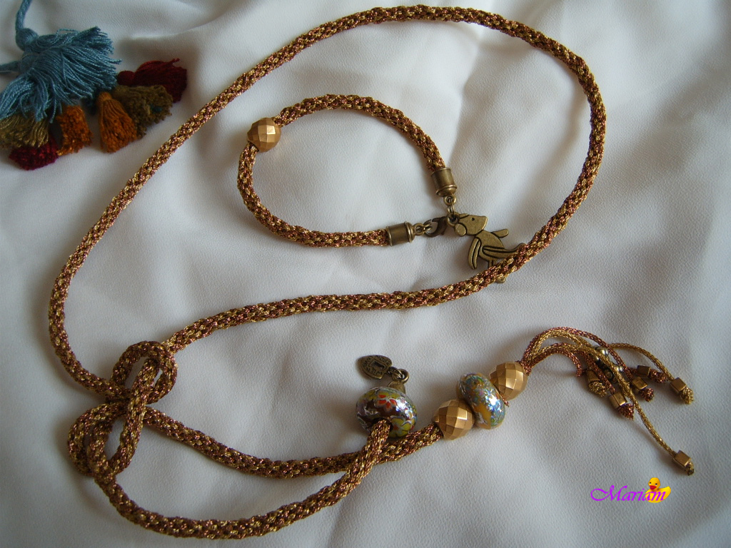 Mariam abalorios : Collar Kumihimo