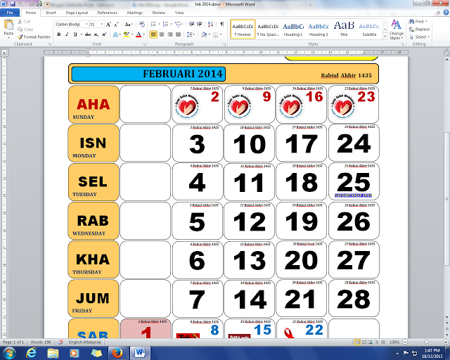 Kalender Kuda: Download Kalender Kuda - Mei 2014