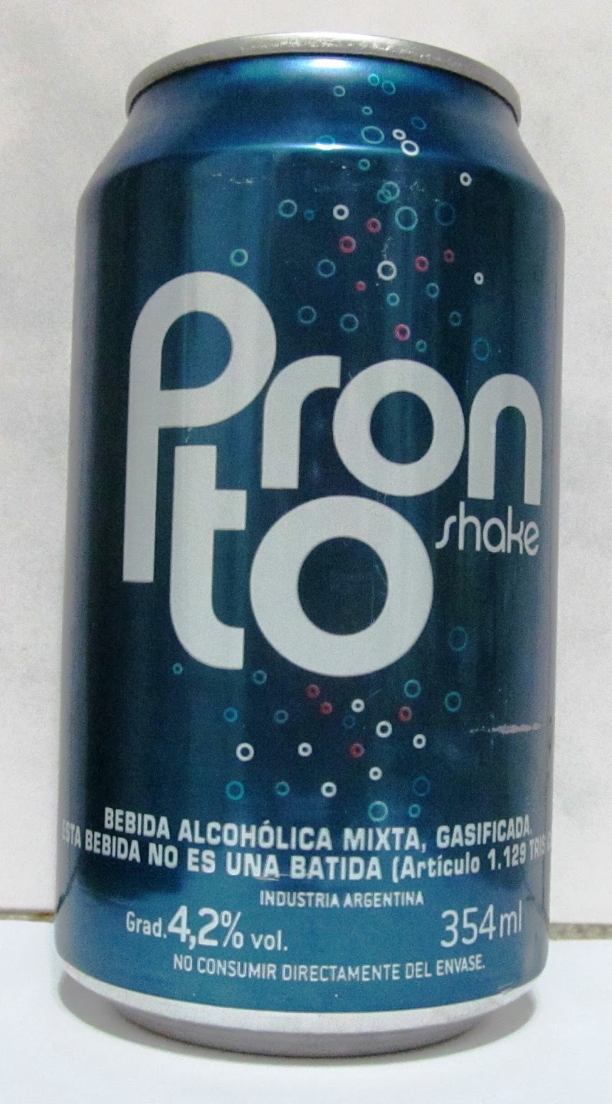 LATAS Y BOTELLAS COLECCIÓN: LATA PRONTO SHAKE 354 ML , ORIGEN ARGENTINA ...