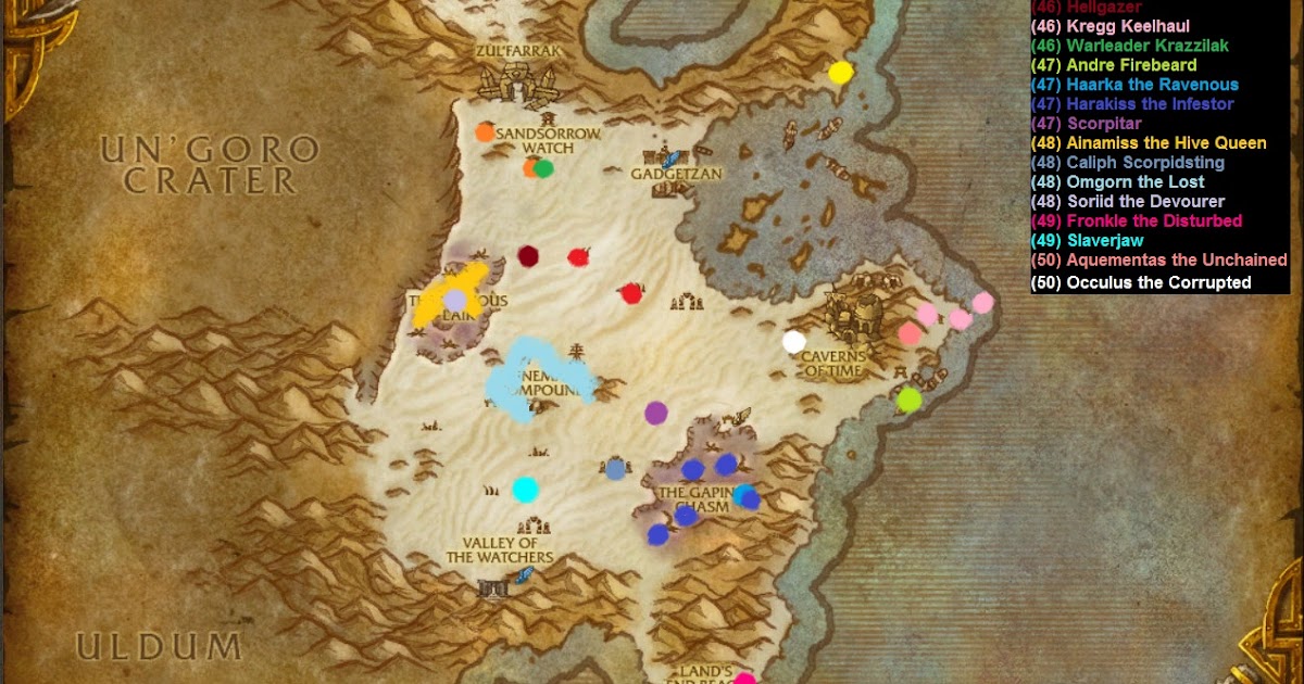 WoW Rare Spawns: Tanaris Rare Spawns