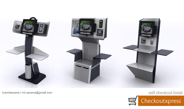 retail design: Checkoutxpress, self checkout kiosk for the US market, 2006