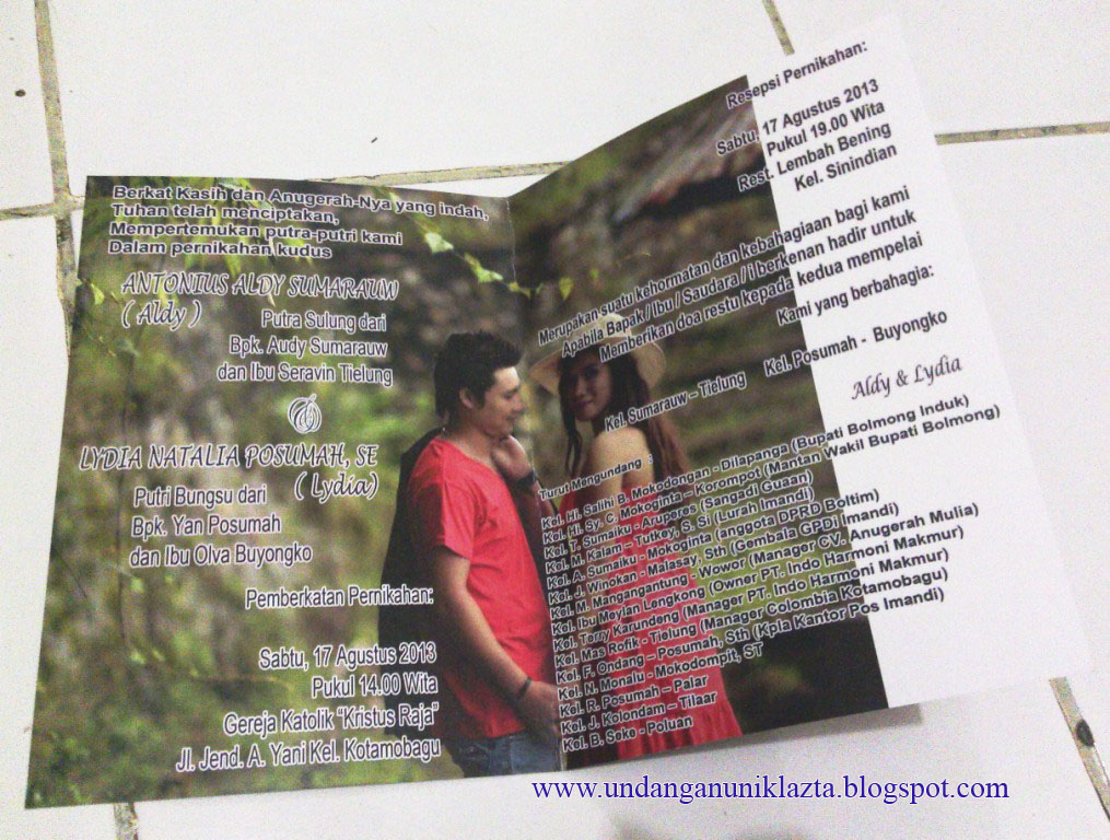 Undangan Model Majalah | Undangan Unik Lazta