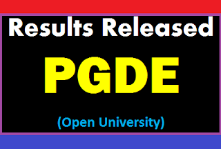 Results Released : PGDE (Open University) - Teacher