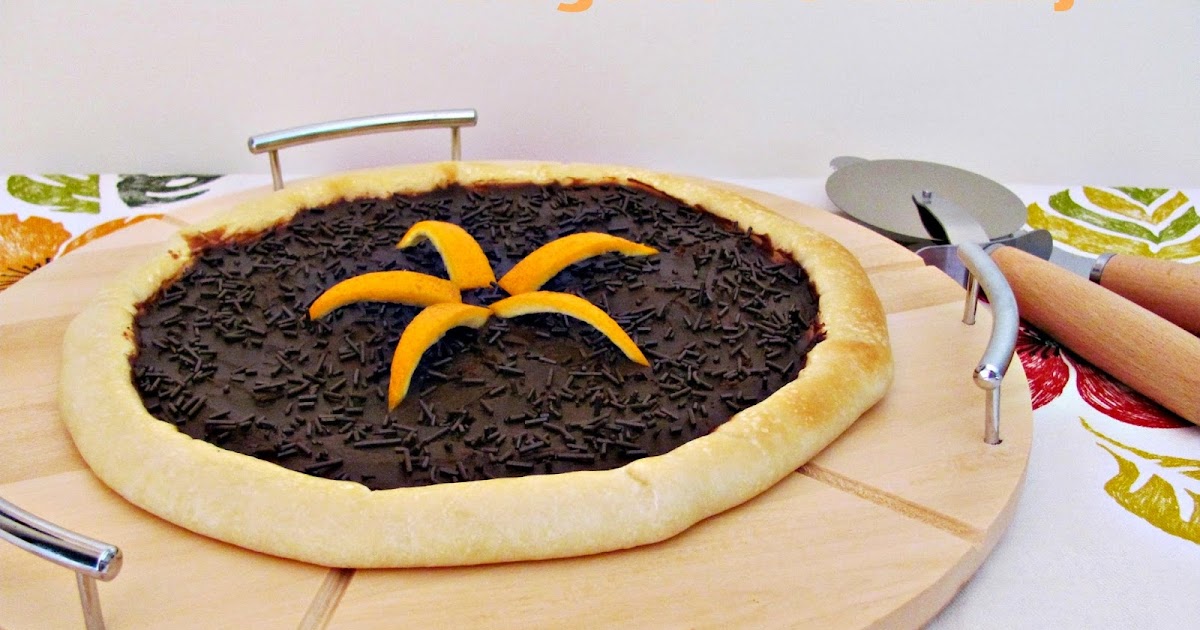 Pizza de brigadeiro laranja