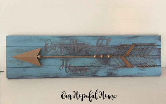 Our Hopeful Home: DIY Rustic Wooden Sign With Arrow