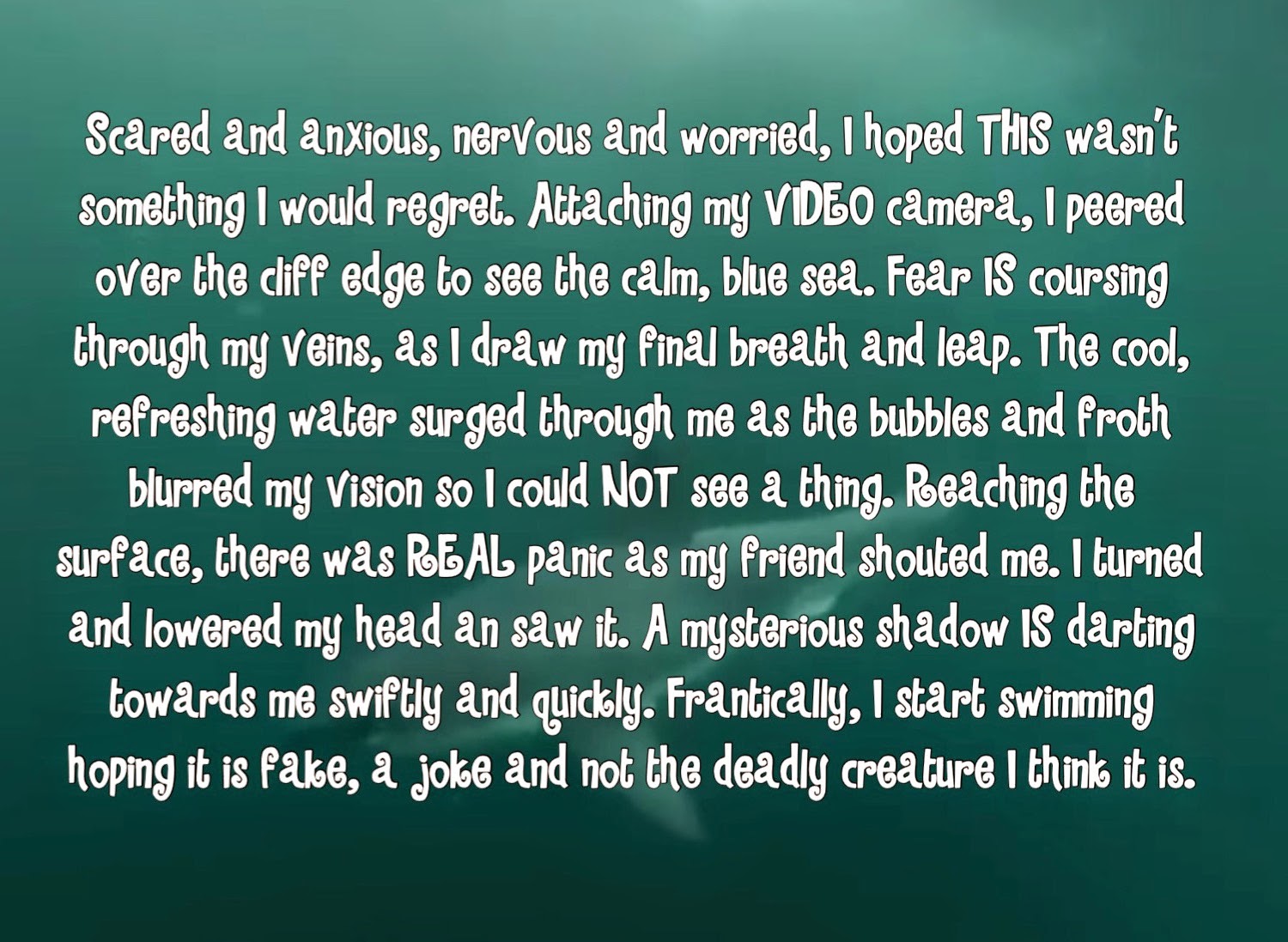 More constrained writing... Hiding messages in writing!