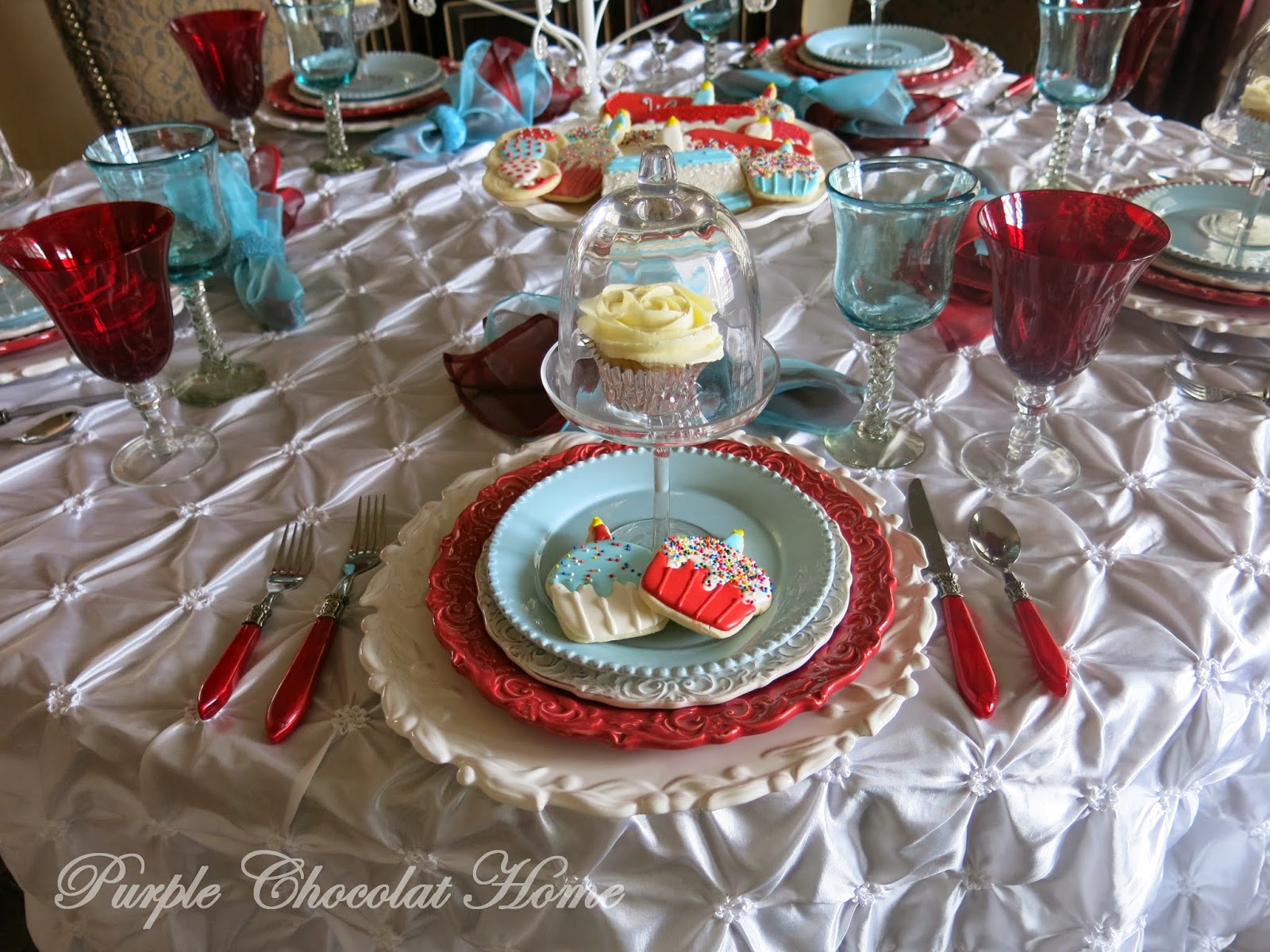 Birthday Cupcake Tablescape - Purple Chocolat Home