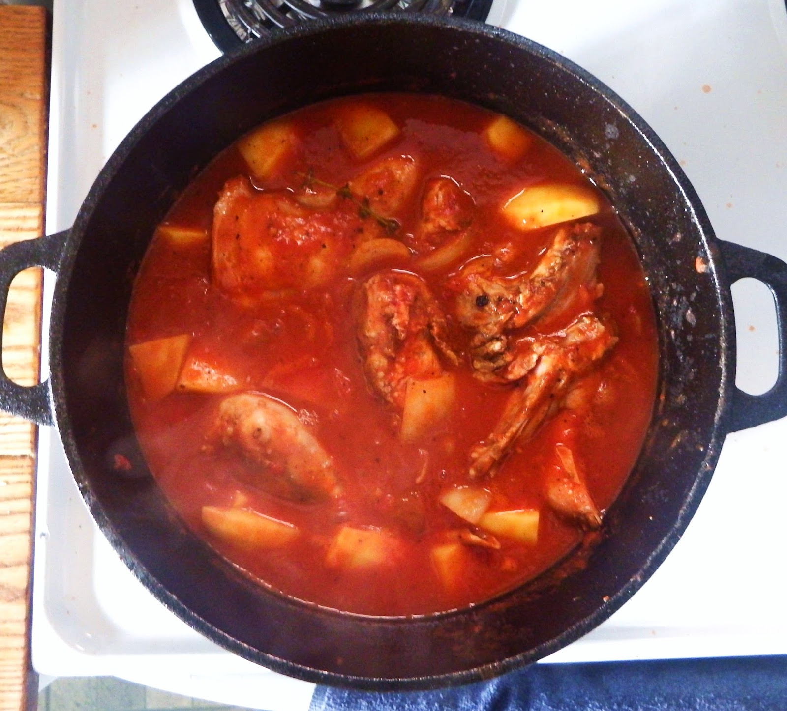 Food By Bram: Rabbit and Chorizo Cacciatore