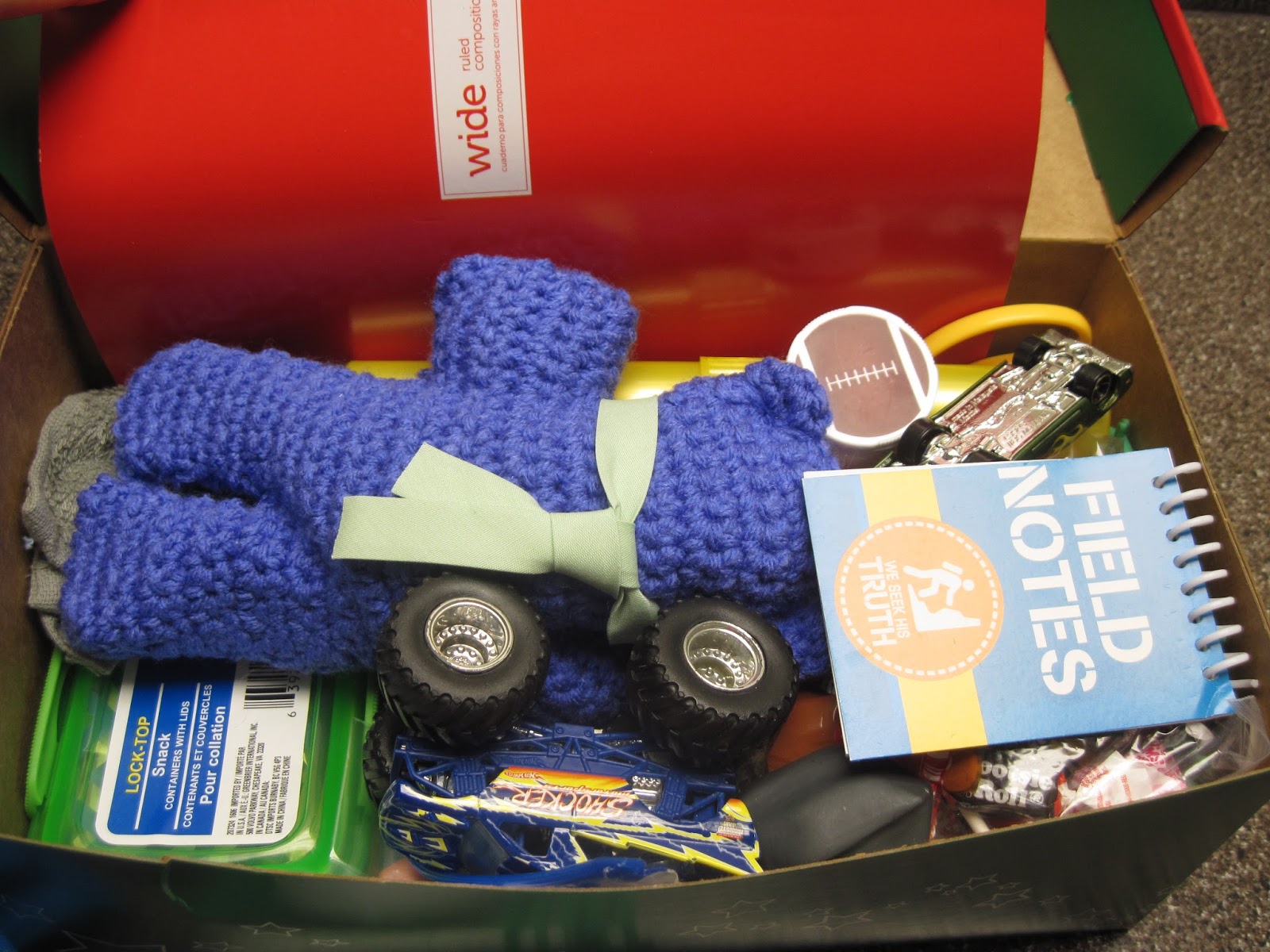 Simply Shoeboxes: Example of an OCC Shoebox for a 5-9 Year Old Boy - 2016