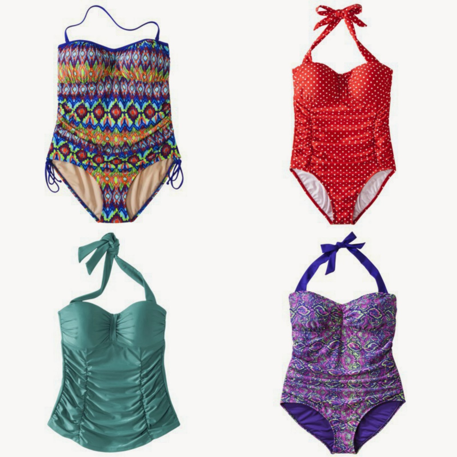 Cute Swimsuits for Curvy Ladies on a Budge ~ The Striped Flamingo