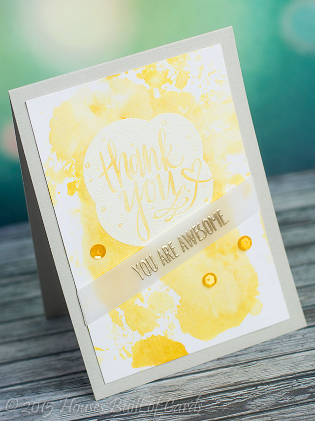 Houses Built of Cards: Watercolor Thank You Card Set