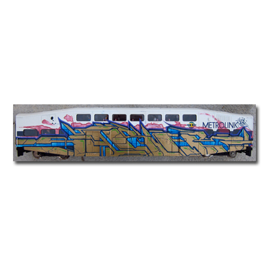 INSIDE THE ROCK POSTER FRAME BLOG: Saber Painted Metrolink Model Train ...