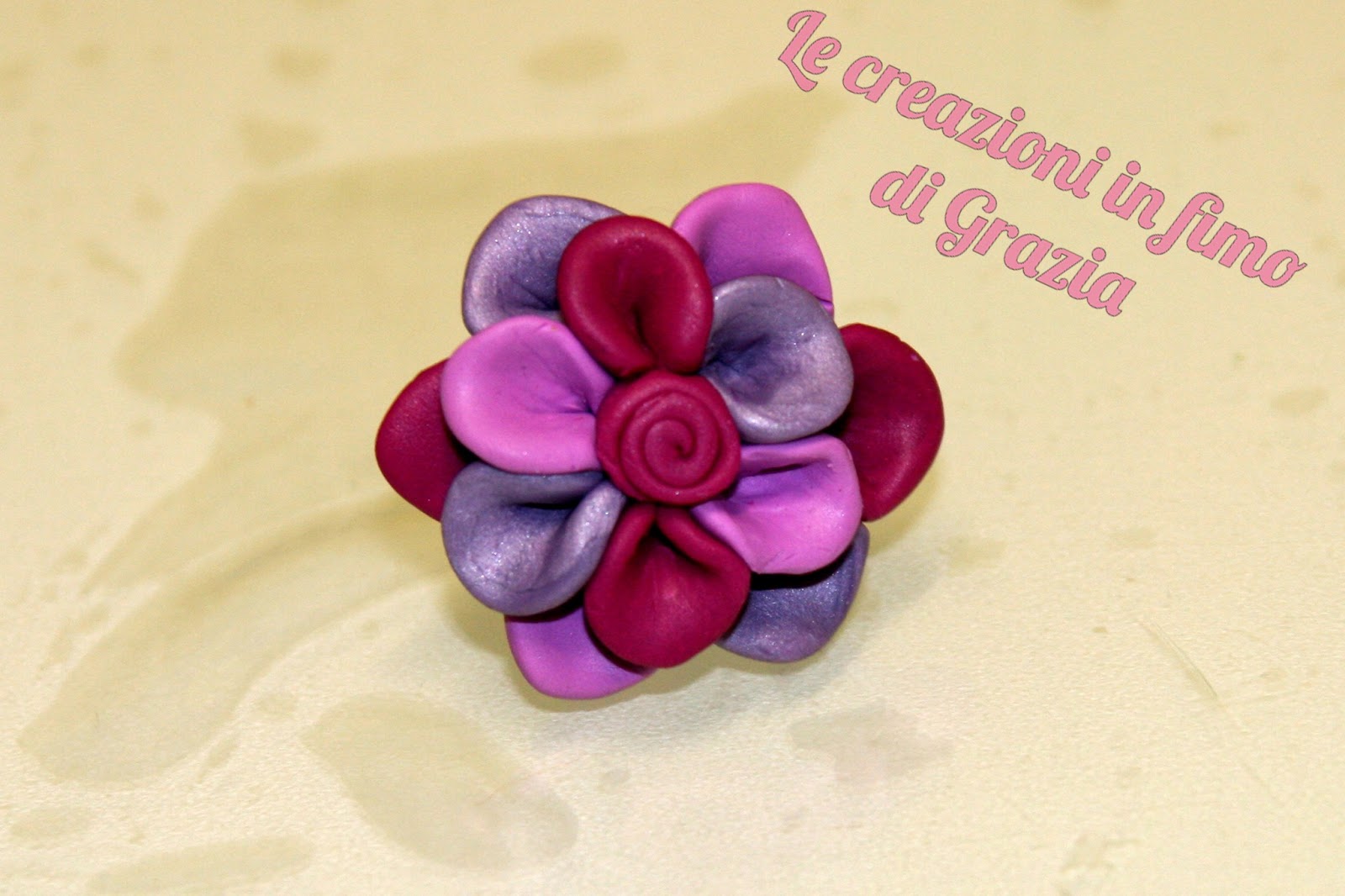 Le creazioni in fimo di Grazia: (Fimo) Anelli a forma di fiore
