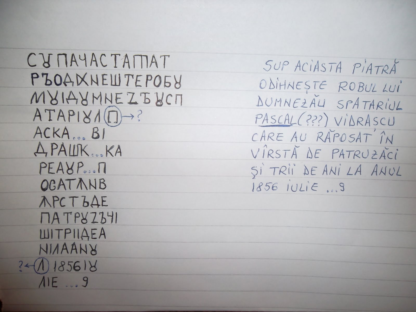 Strada Orelor: O cruce cu text in chirilica din curtea Manastirii ...