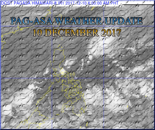 PAG-ASA Weather Update for Today, 10 December 2017. - PH Trending