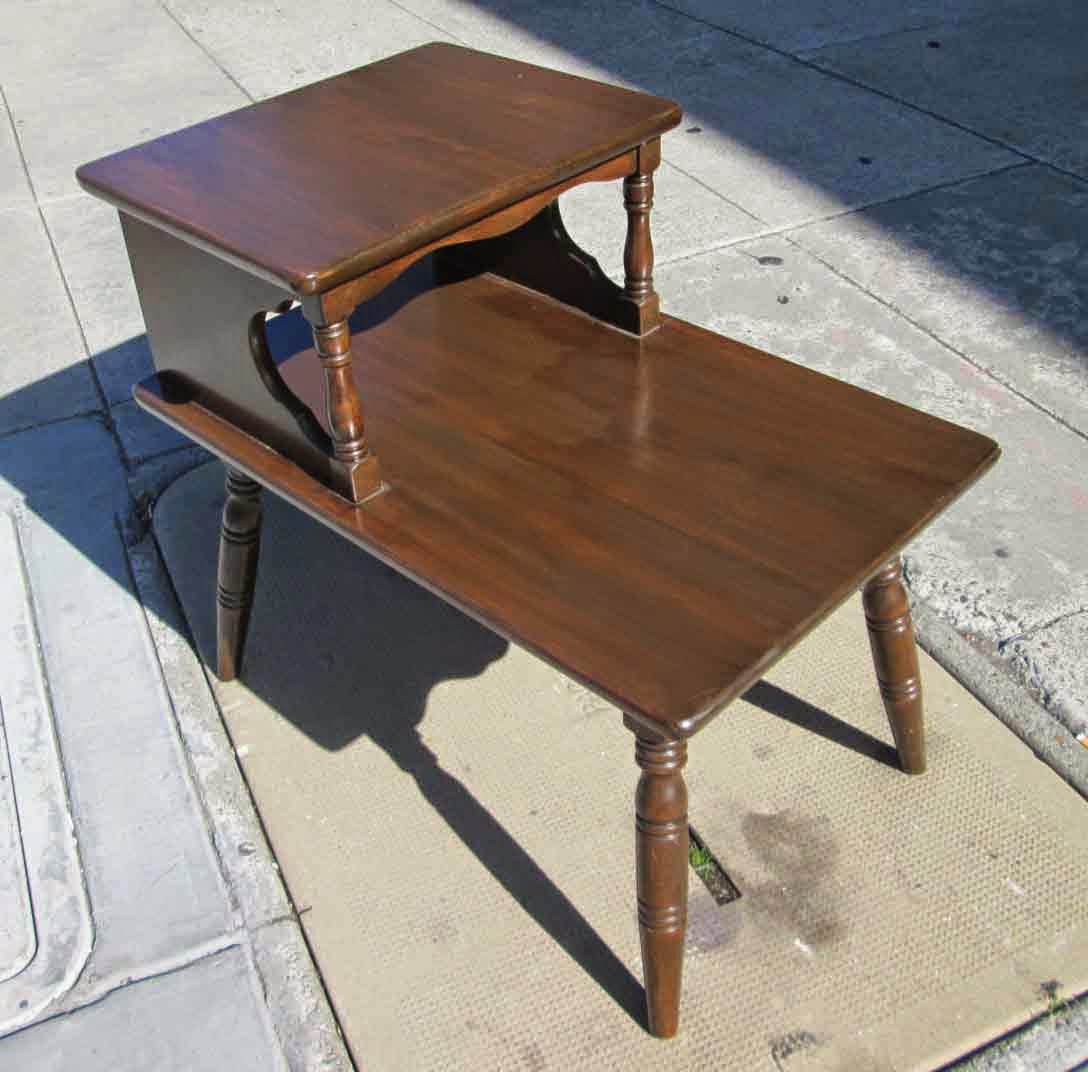 UHURU FURNITURE & COLLECTIBLES: SOLD Bi-Level End Table - $20