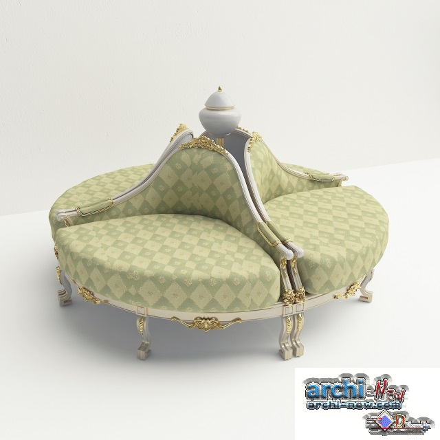 Download 3d max file round sofa 3DDWG 3D Models for free - download ...