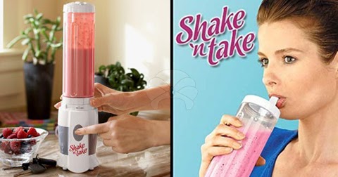 CLEARANCE SALE! Quality Shake N' Take Mini Blender with 2 Travel ...
