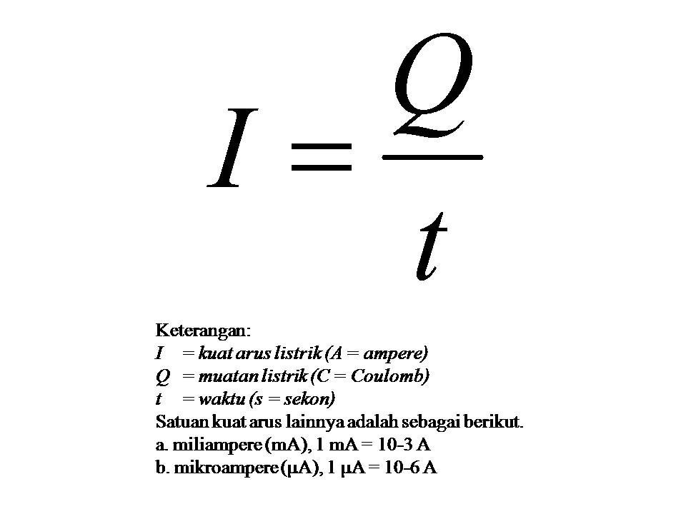 Besaran Nilai Arus Listrik