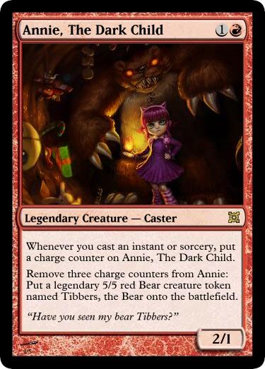 Bob's MTG Created Card Blog: Bob - LoL Card of the Day #1: Annie